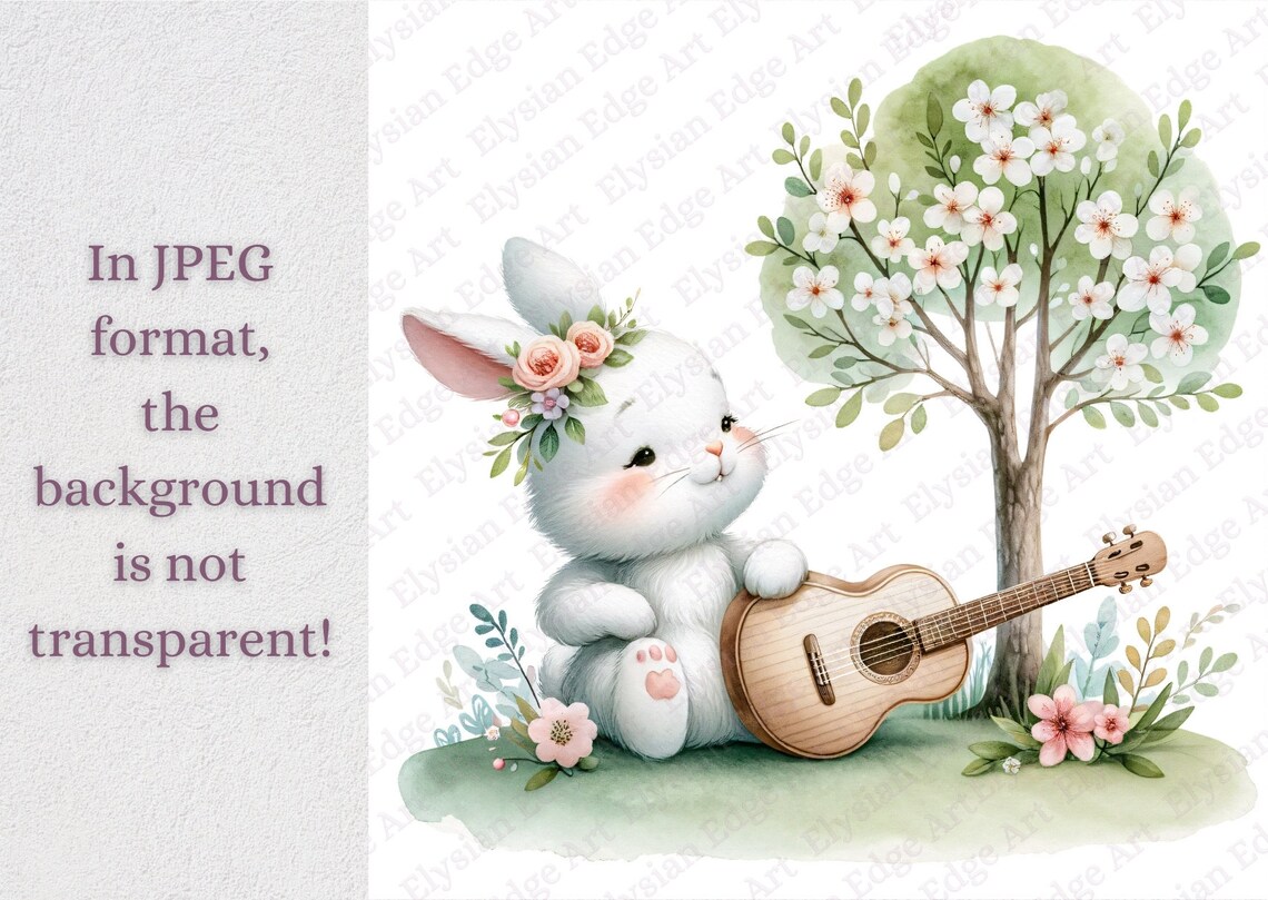 Cute Spring Clipart With Bunny, Cute Easter Bunny Clipart, Bunnies and ...