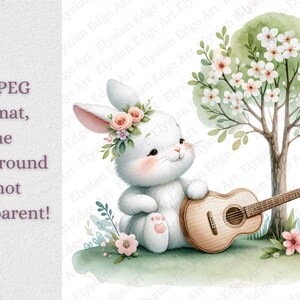 Cute Spring Clipart With Bunny, Cute Easter Bunny Clipart, Bunnies and ...