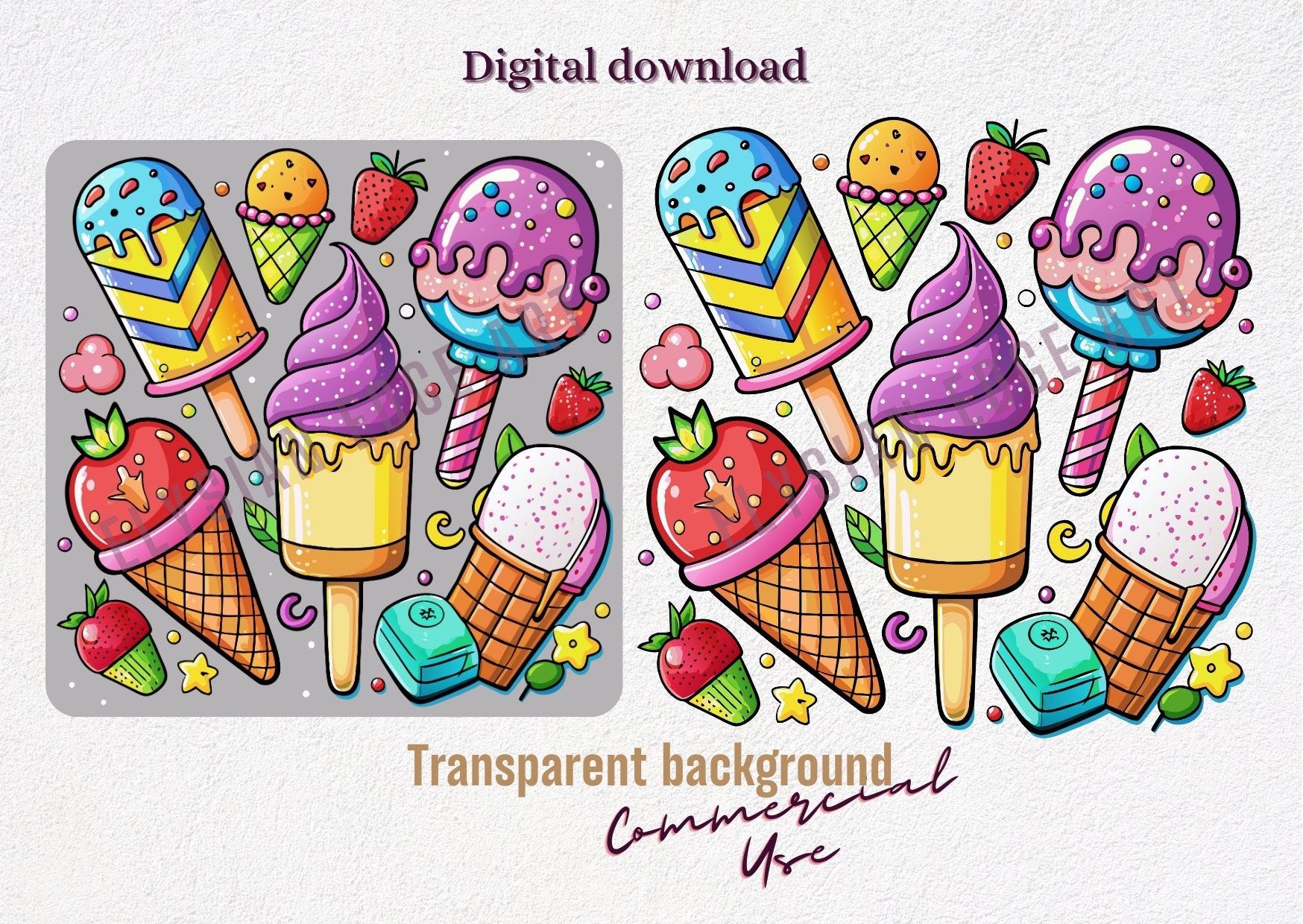Cute Colorful Popsicle Clipart SVG | Dripping Popsicle Clipart | Summer ...
