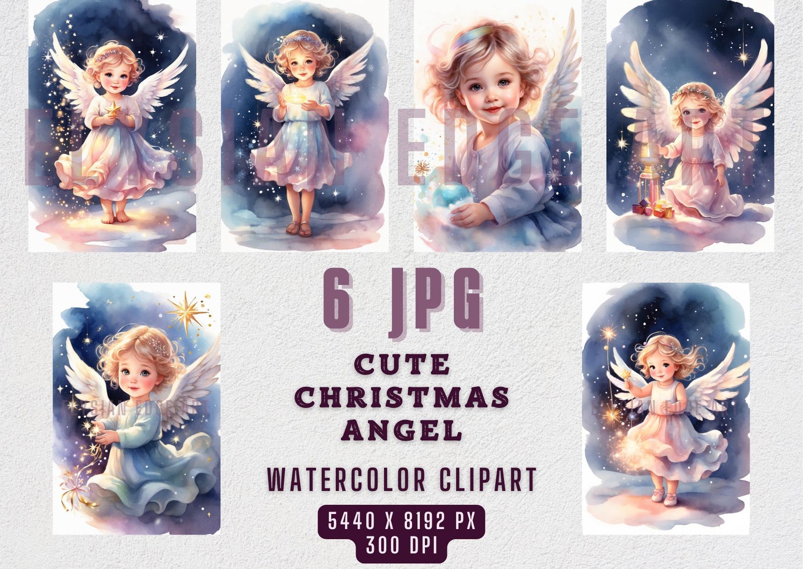 Watercolor Cute Christmas Angel Clipart, Cute Angel, Christmas Mood ...