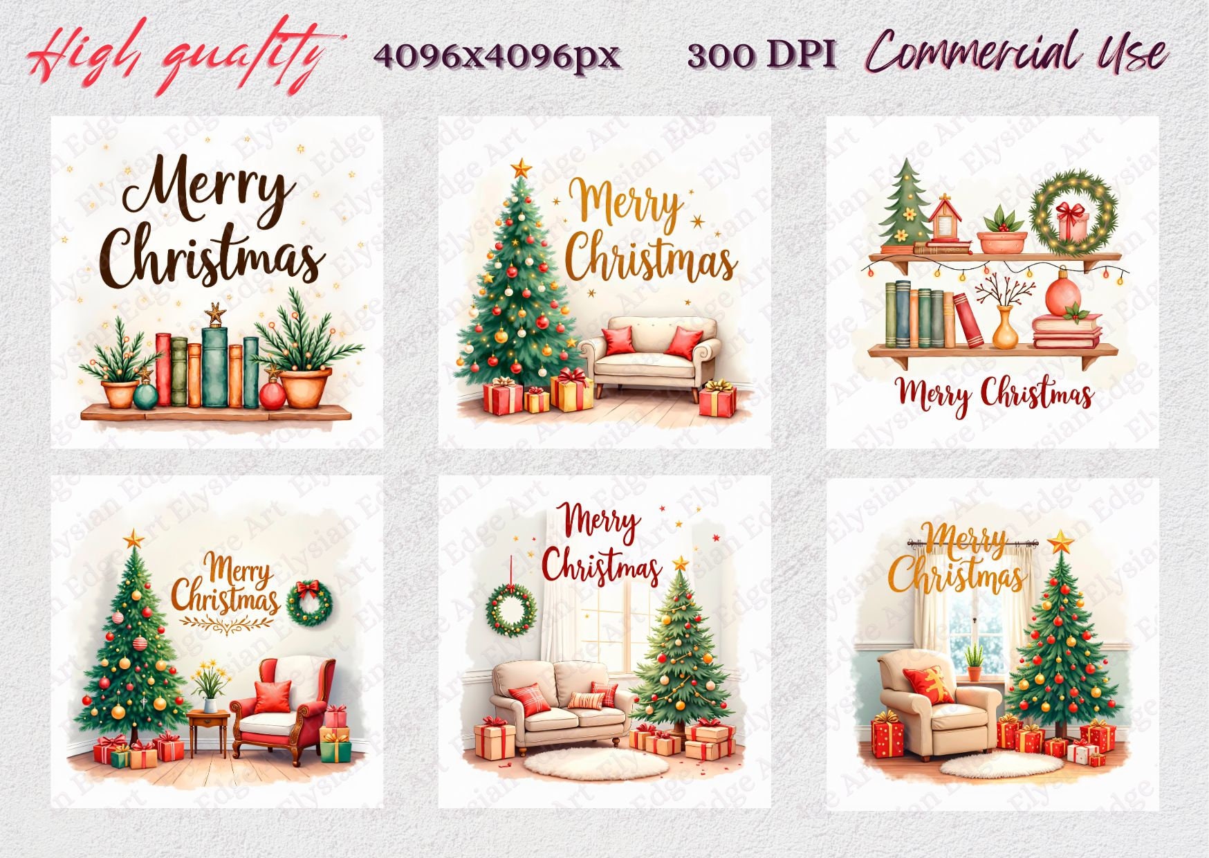 Merry Christmas Clipart, Book Clipart, Holiday Reading Clipart, Winter ...