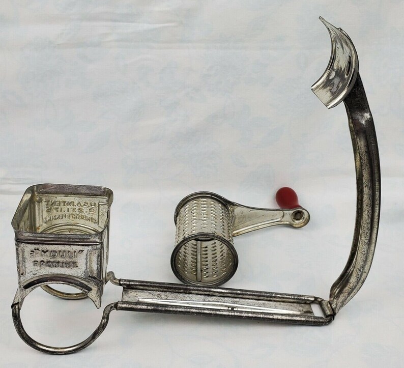 Vintage/antique 3 Kitchen Metal Tools: Cheese Grater, Bone Saw & Hand ...