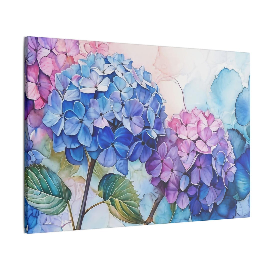 Hydrangea Art Print on Canvas - Etsy