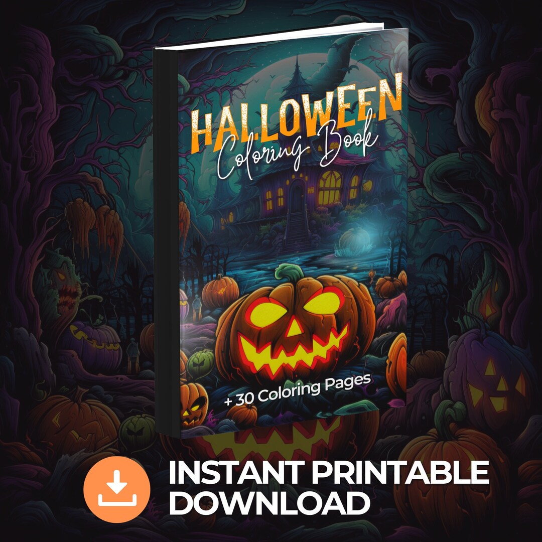 Halloween Coloring Book Halloween Digital Book Halloween Activities ...