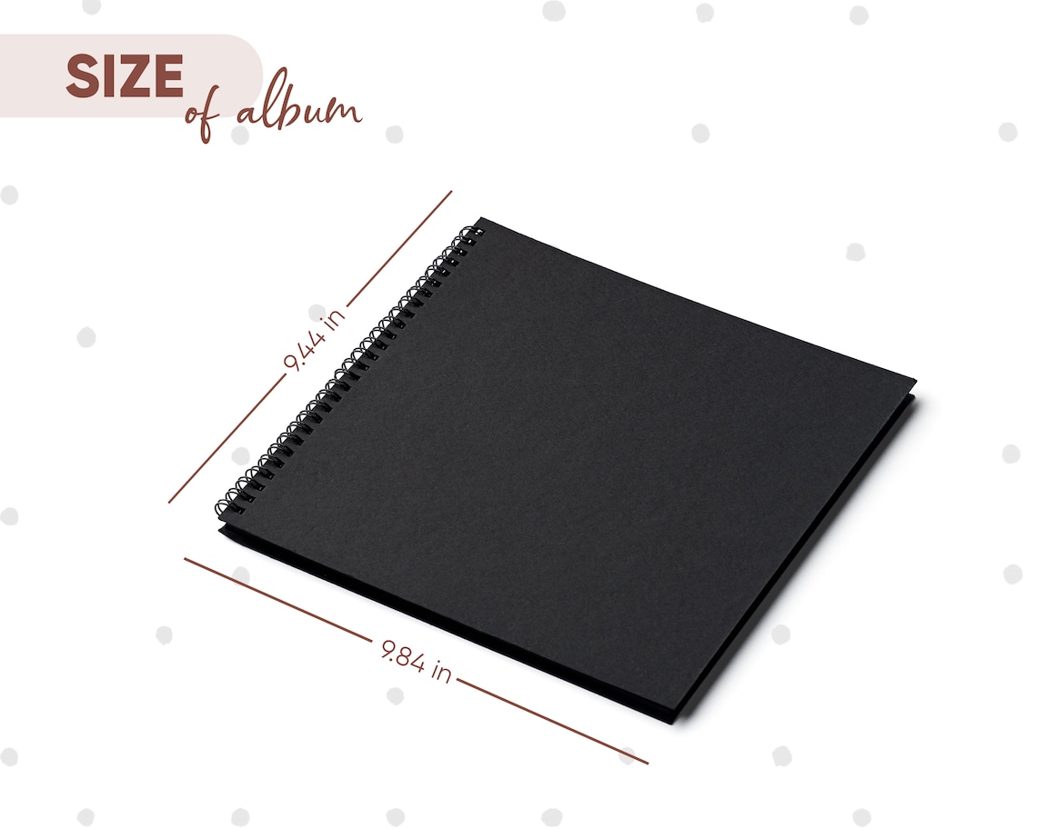 DIY Photo Album Handmade Scrapbook Black Pages Kraft - Etsy UK