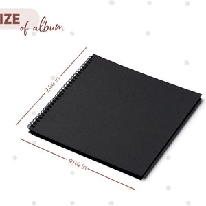 DIY Photo Album Handmade Scrapbook Black Pages Kraft Sketchbook Custom ...