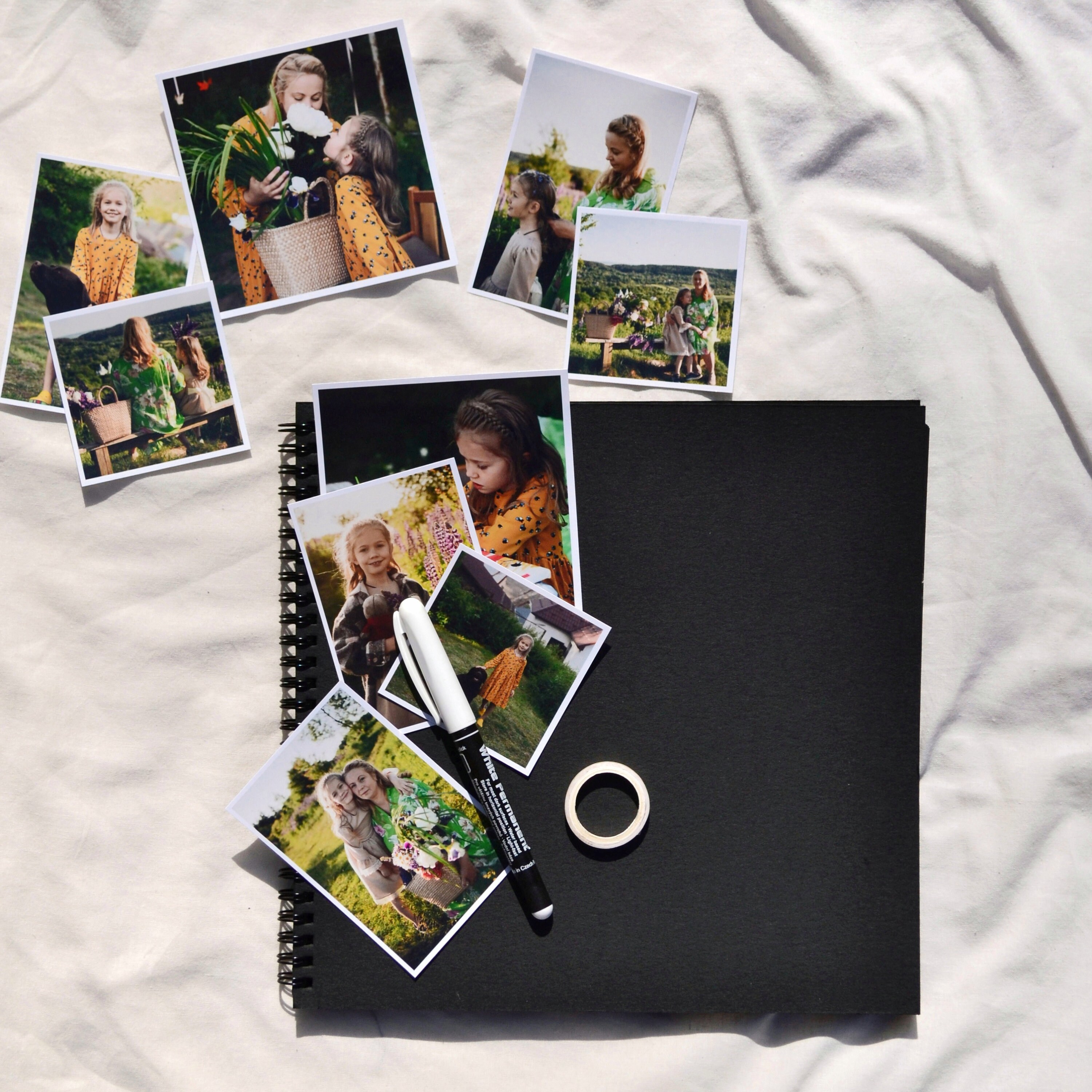 DIY Photo Album Handmade Scrapbook Black Pages Kraft Sketchbook Custom ...