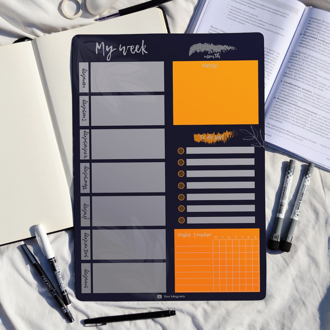 Monthly Reminder Board: Perfect Family Organizer for Kitchen or Office ...
