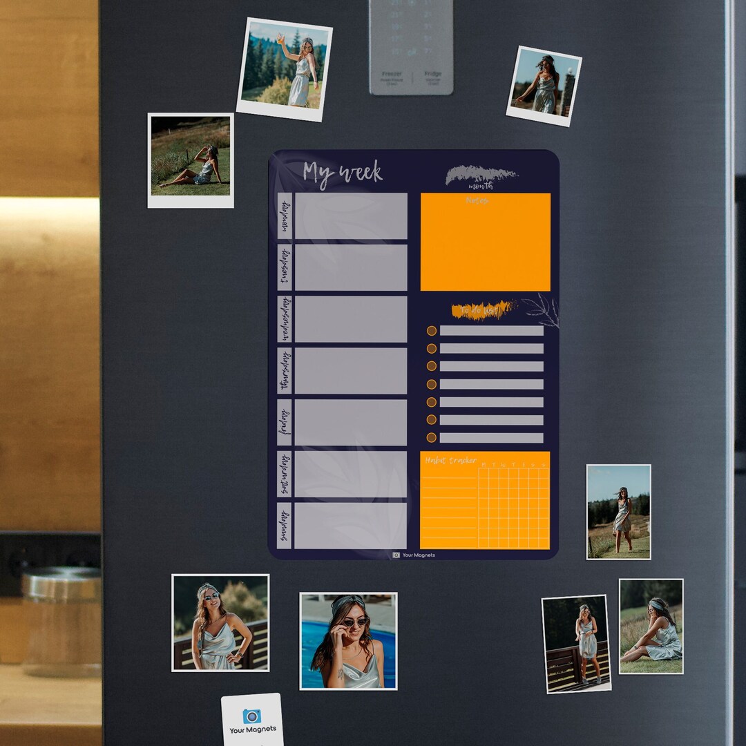 Magnetic Work Plan Board for Productivity & Time Management Portable ...