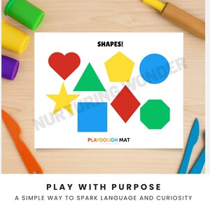 Shapes – Printable Playdough Mat + Homemade Dough Recipe - Etsy
