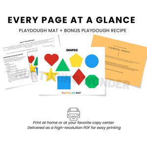 Shapes – Printable Playdough Mat + Homemade Dough Recipe - Etsy