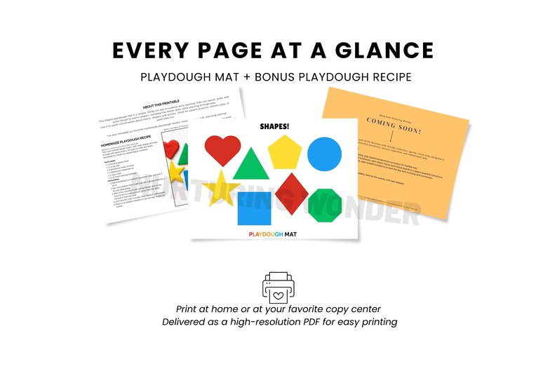 Shapes – Printable Playdough Mat + Homemade Dough Recipe - Etsy