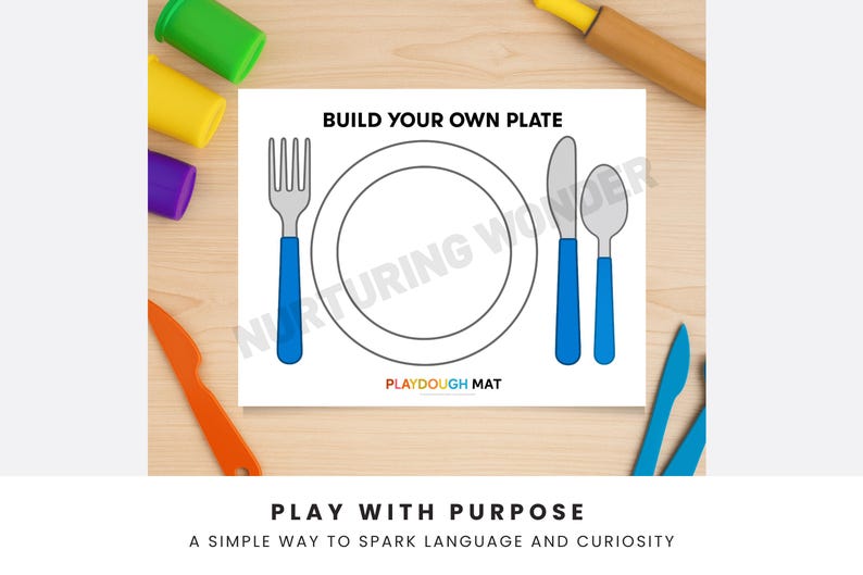Build Your Own Plate – Printable Playdough Mat + Homemade Dough Recipe ...