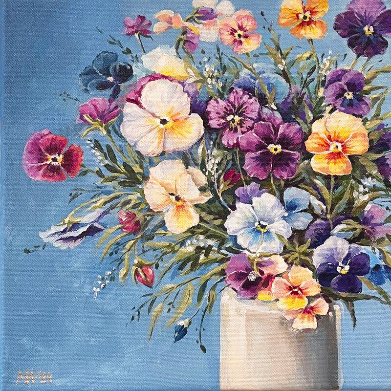 Pansy Painting - Etsy