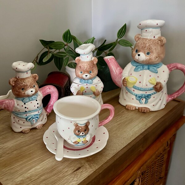 Bear Tea Set - Etsy