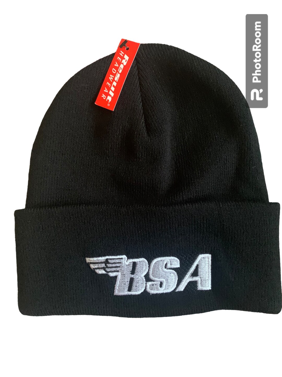 BSA Embroidered Black Beanie. Old School Motor Bike Company. - Etsy