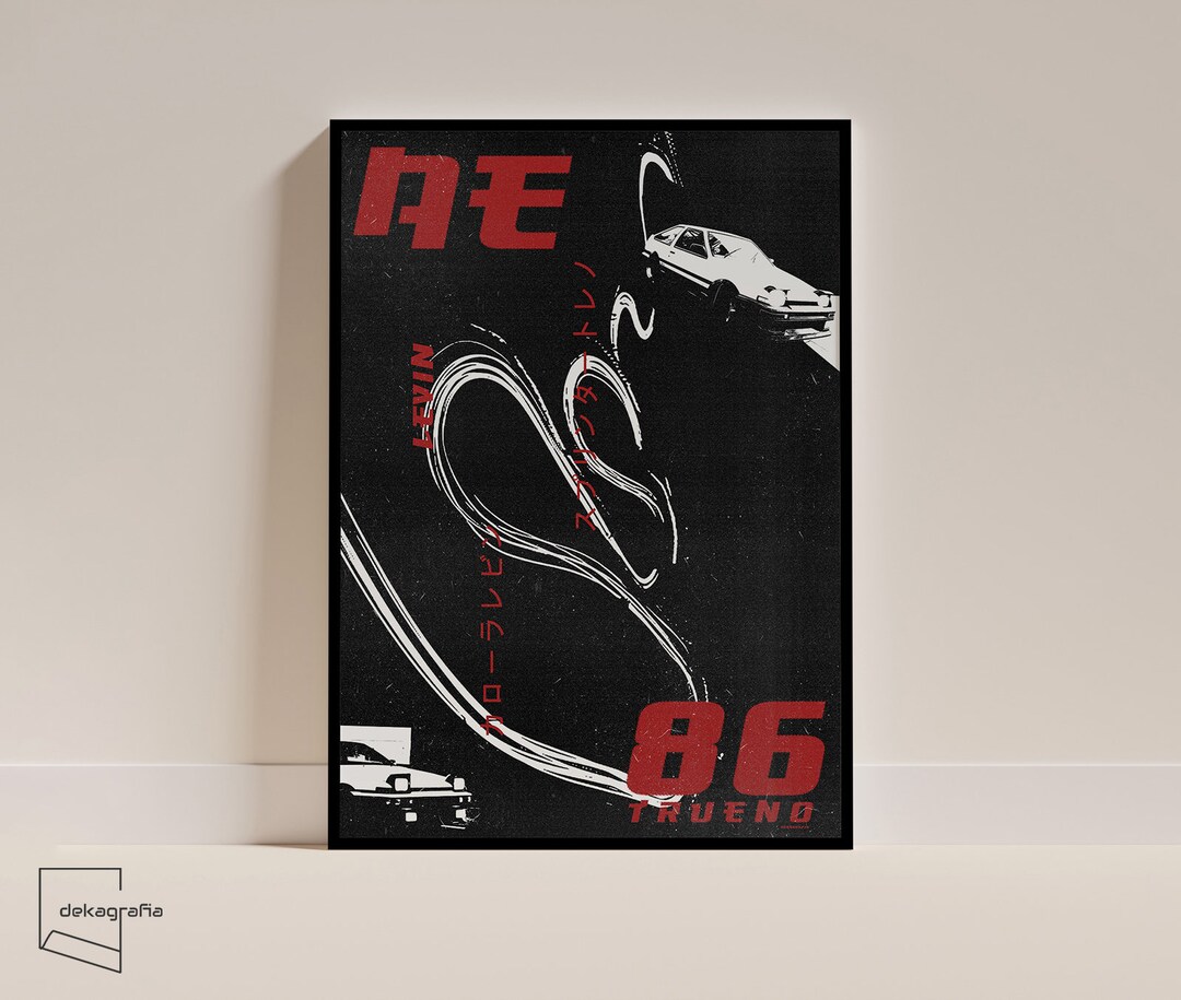 Toyota AE86 Trueno Poster Car Poster Japanese Cars JDM - Etsy