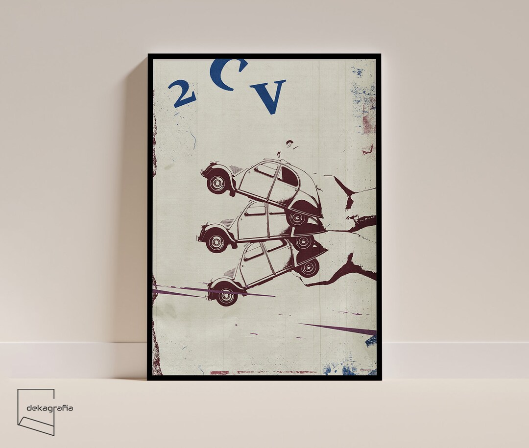 Citroen 2CV Poster Car Poster Car Art Classic Cars - Etsy