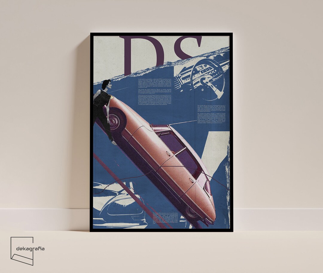 Citroen DS Poster Car Poster, Car Art, Classic Cars, Vintage, Home ...