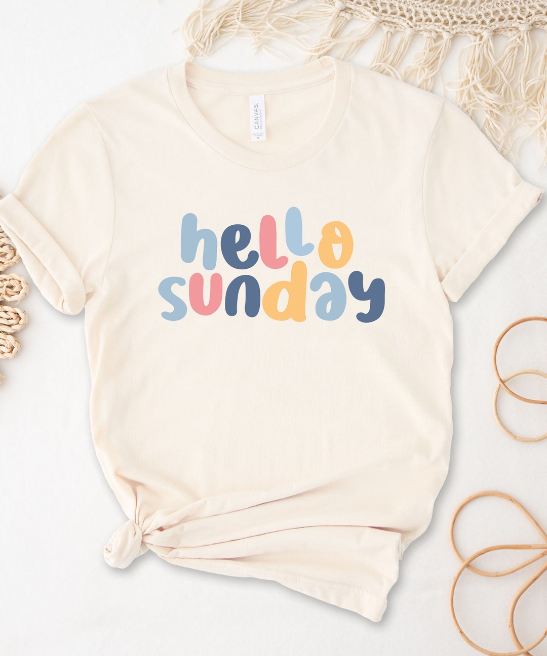 Hello Sunday Shirt, Work Clothing, Day of the Week Shirt, Sunday Vibes ...