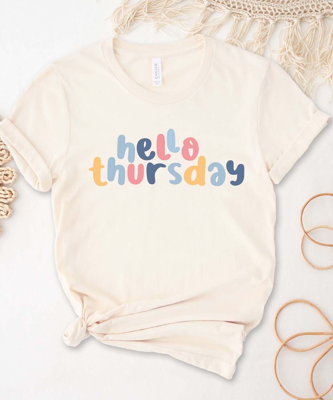 Hello Thursday Shirt: Motivational Work Tee, Co-worker Gift - Etsy