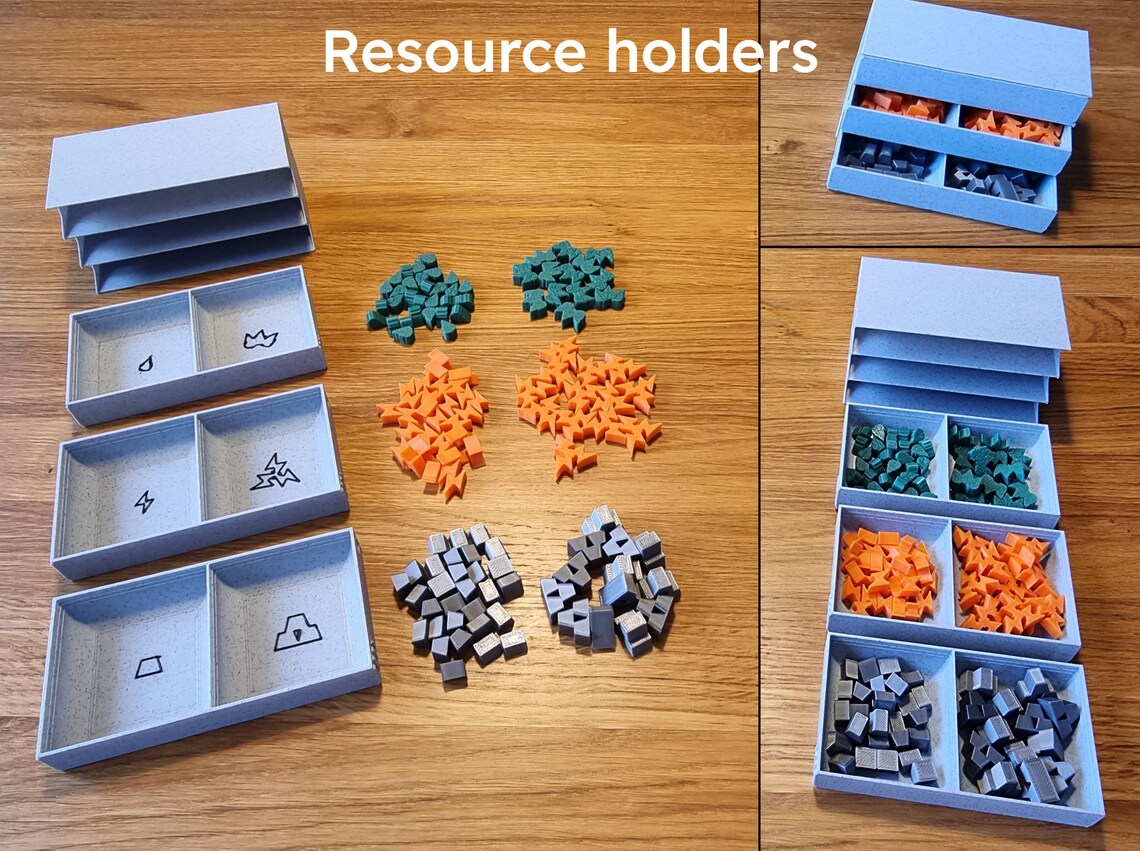 Evacuation Board Game Insert 3D Tokens 3D Resources Overlays Color ...