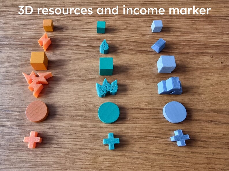 Evacuation Board Game Insert 3D Tokens 3D Resources Overlays Color ...