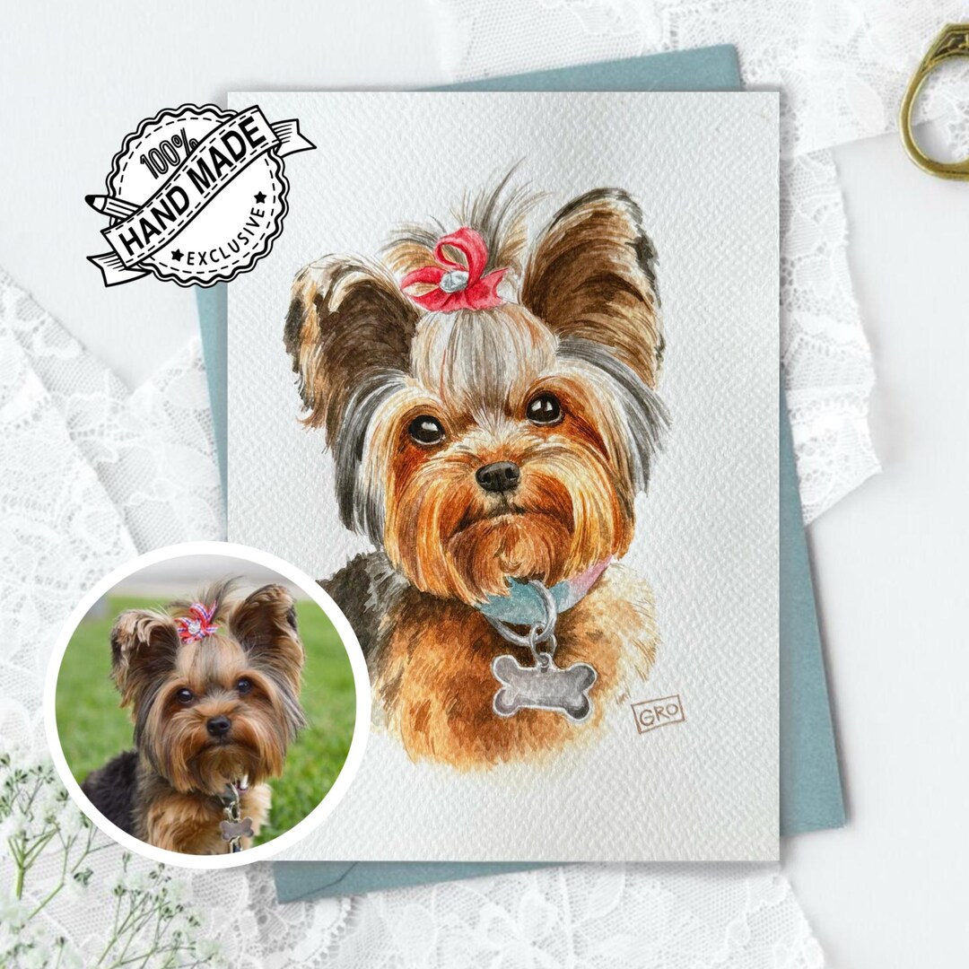 Custom Watercolor Pet Portrait - Custom Paintings of Dogs and Cats ...