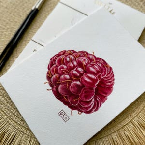 Original Watercolor Painting Raspberry in Realism Style - Berries Art ...