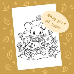 Digital Autumn Animal Coloring Page Book - D10 Page PDF - Fun for Kids ...