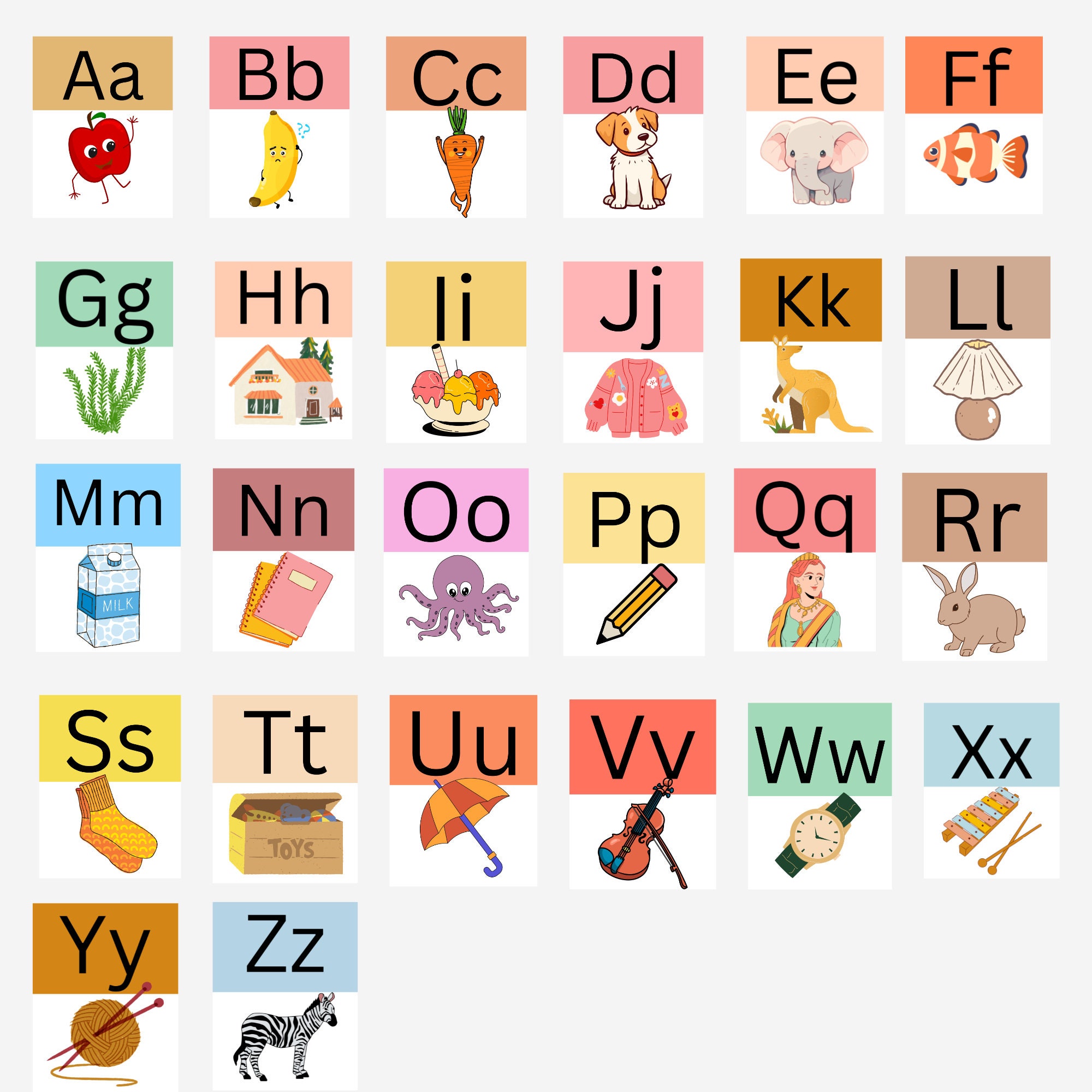 Classroom Editable Retro Alphabet, Cute Alphabet Posters, Letter ...