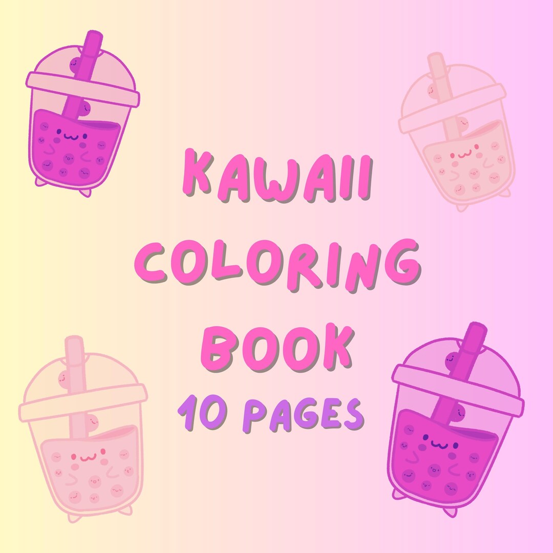 Kawaii Coloring Book Busy Book Educational Activity for Kids Printable ...