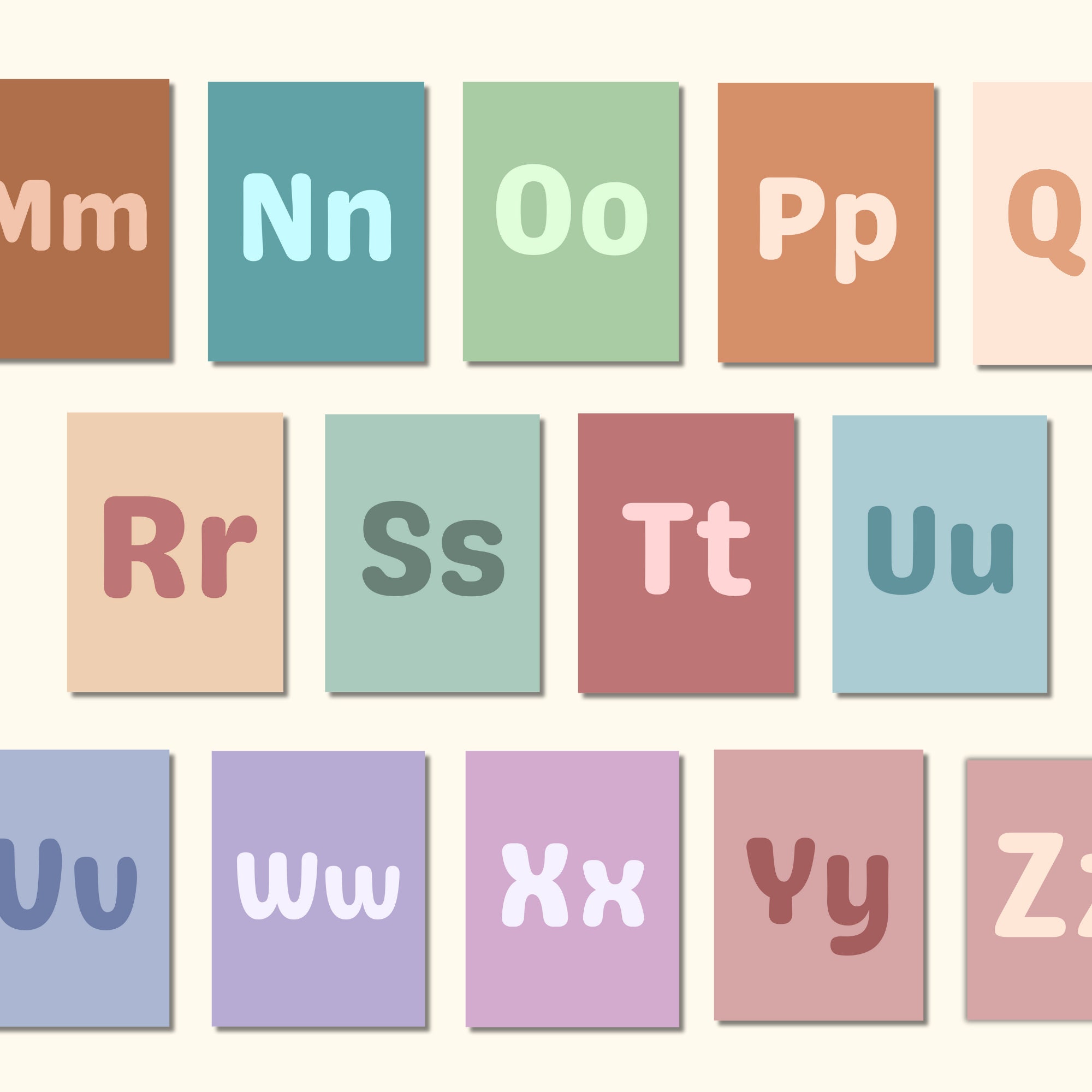 Classroom Pastel Alphabet Poster, Educational Poster for Preschool ...
