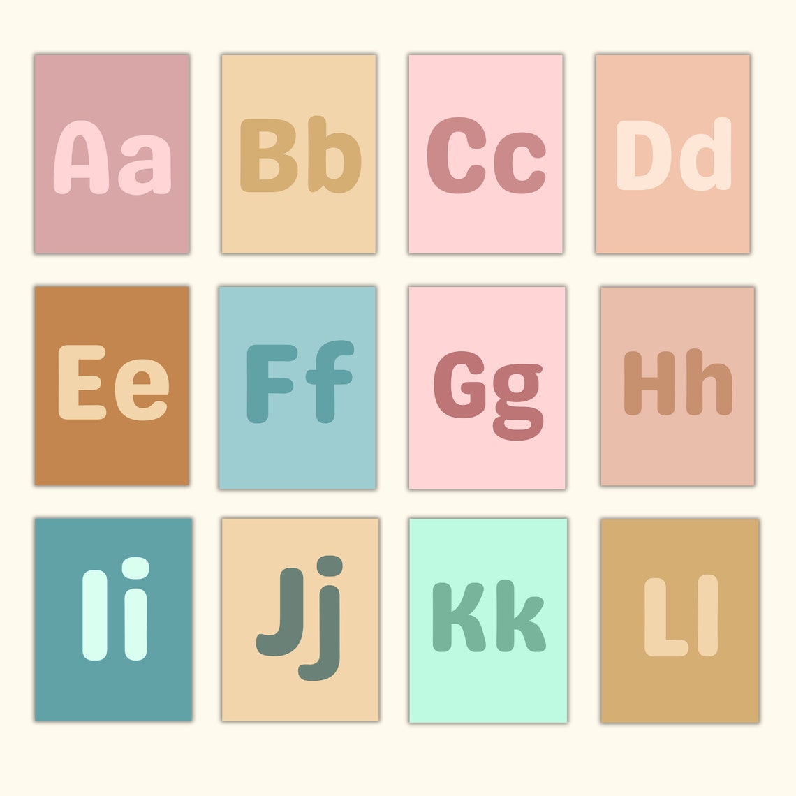 Classroom Pastel Alphabet Poster, Educational Poster for Preschool ...