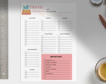 Maternity Hospital Bag Checklist in Pink Digital Planner - Etsy