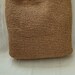 Women's Brown Paper String Knitted Bag, Eco-friendly Two Compartment ...