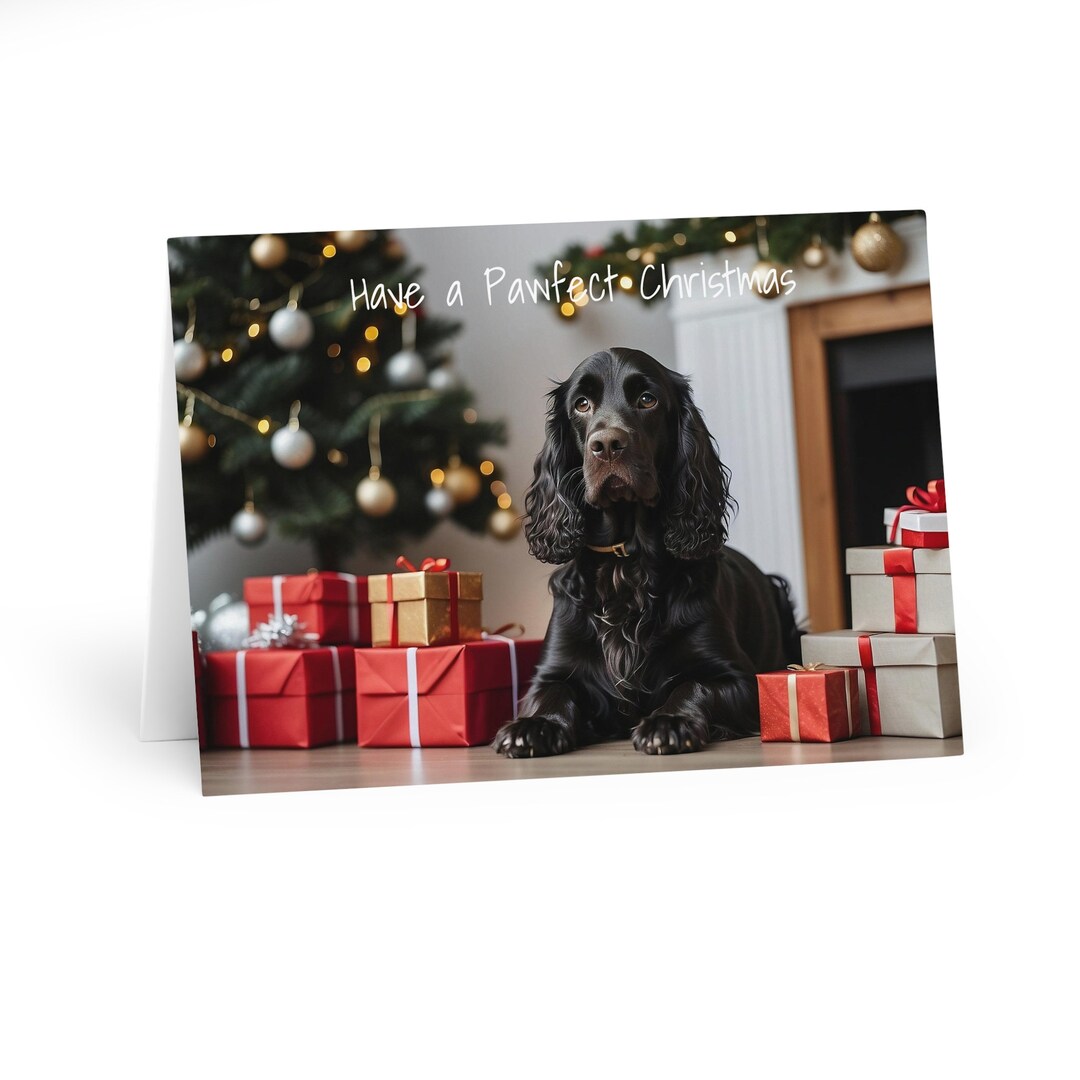 Cocker Spaniel Christmas Cards, Holiday Pet Card Set (5 Pack) - Etsy