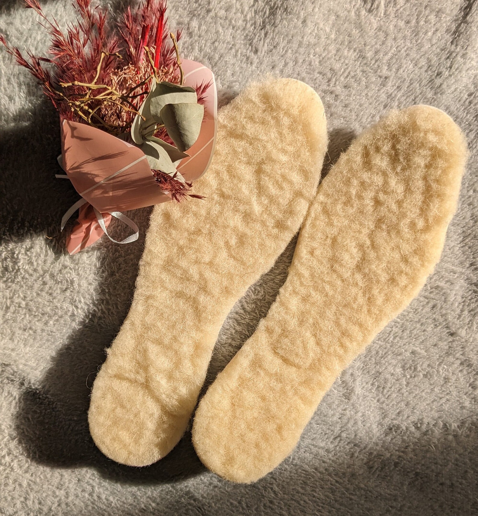 Sheepskin Insoles, 100% Warm Wool Insoles for Boots, Shoes, Natural ...