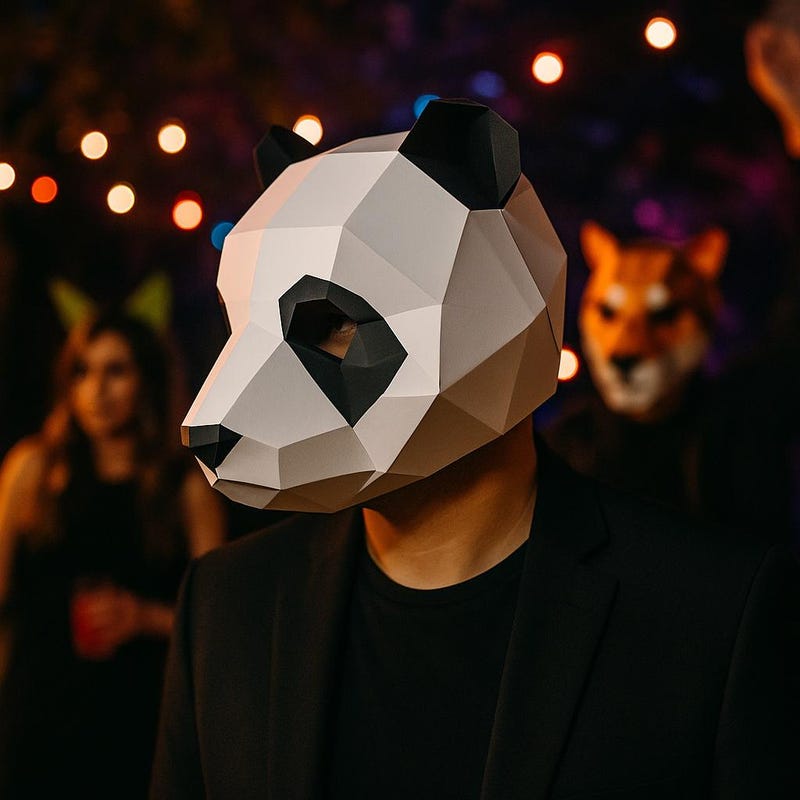 Panda Mask - Etsy