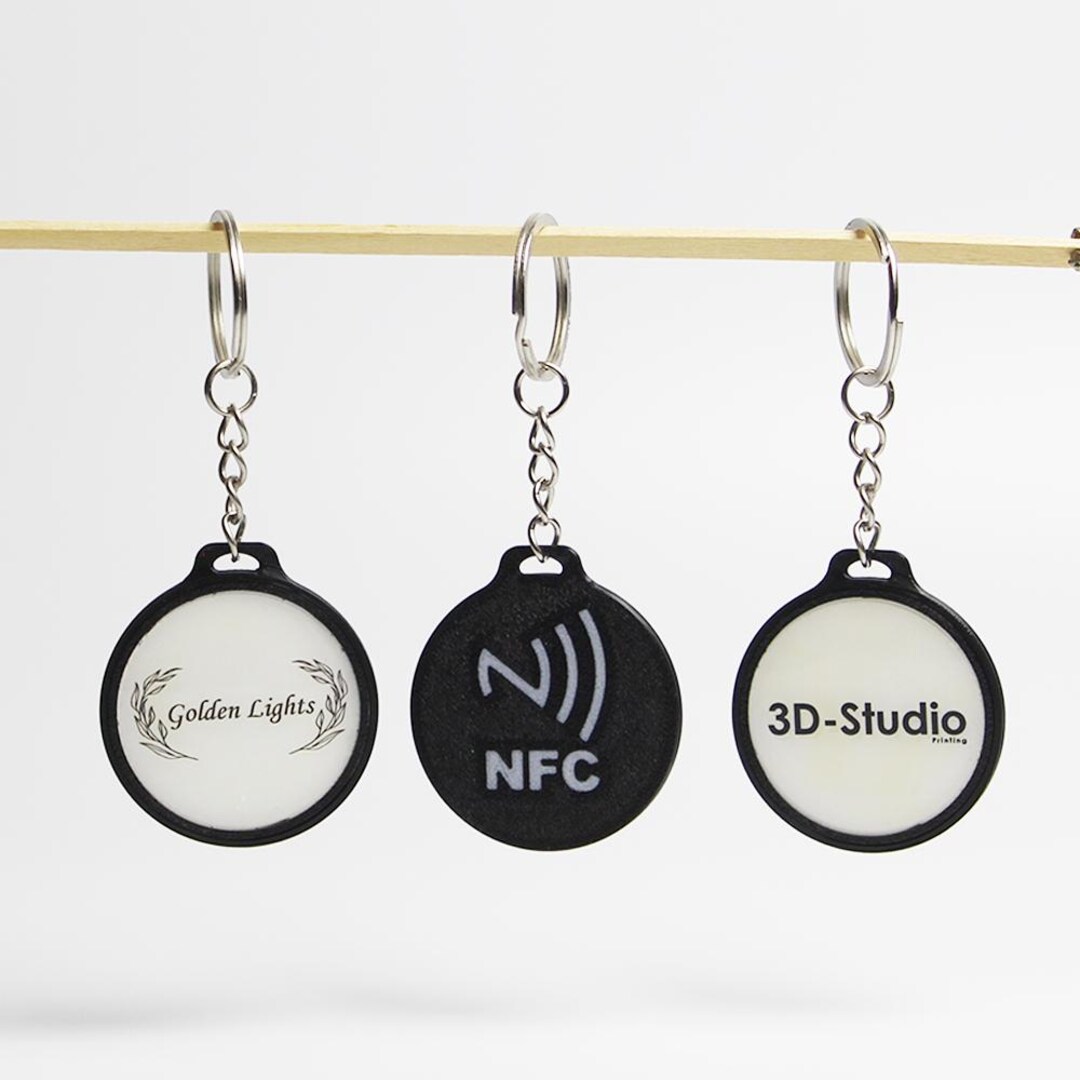 Custom NFC Keychain | Social Media & Website Tag for Business Promotion ...