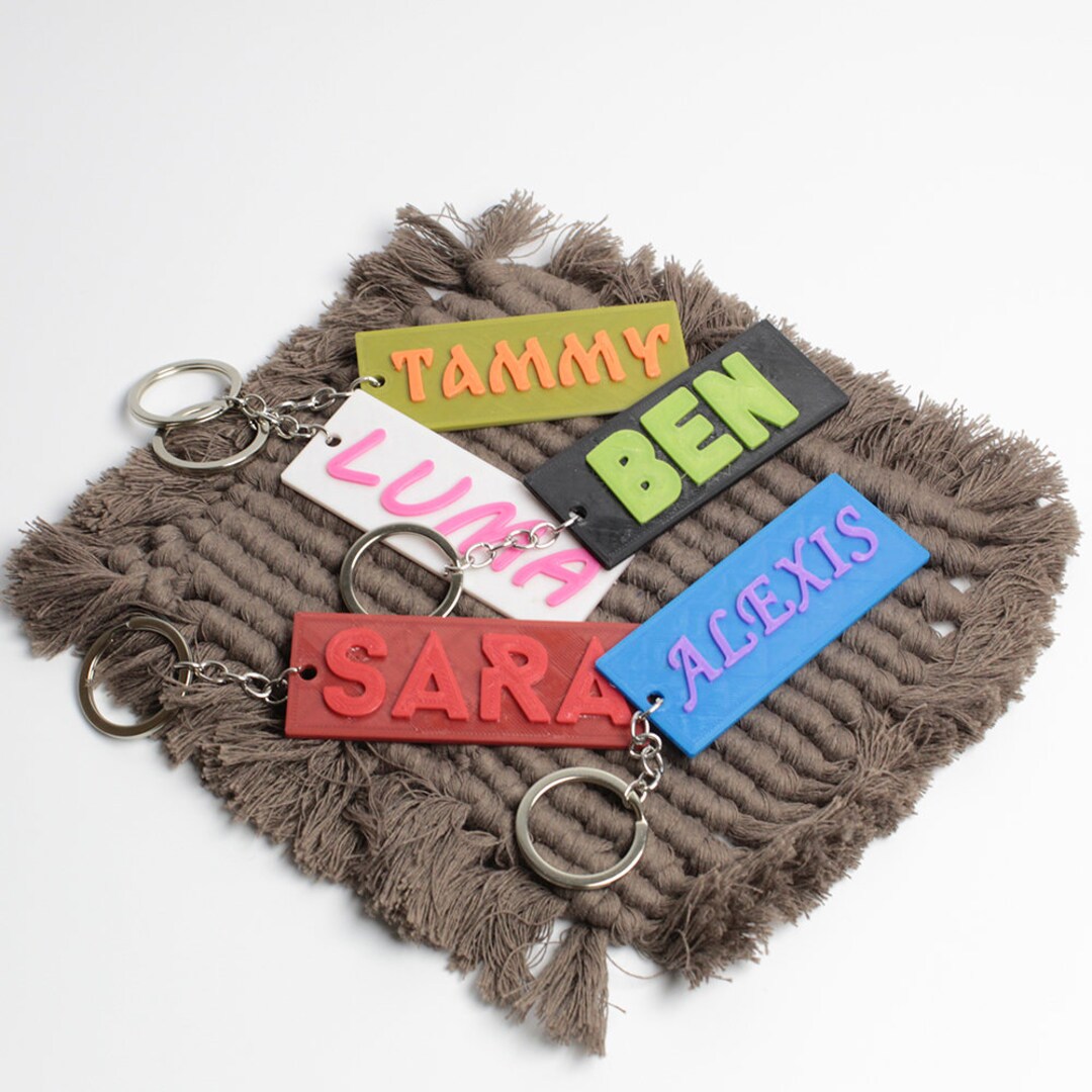 Custom 3D Printed Keychain Custom Keychain Name Keychain Custom Key ...