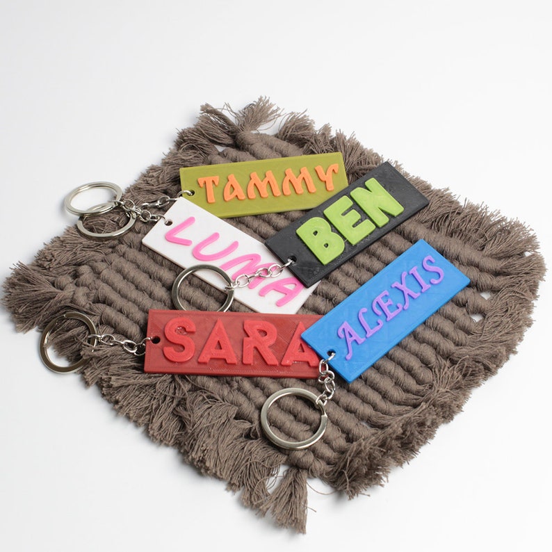 Custom 3D Printed Keychain Custom Keychain Name Keychain Custom Key ...