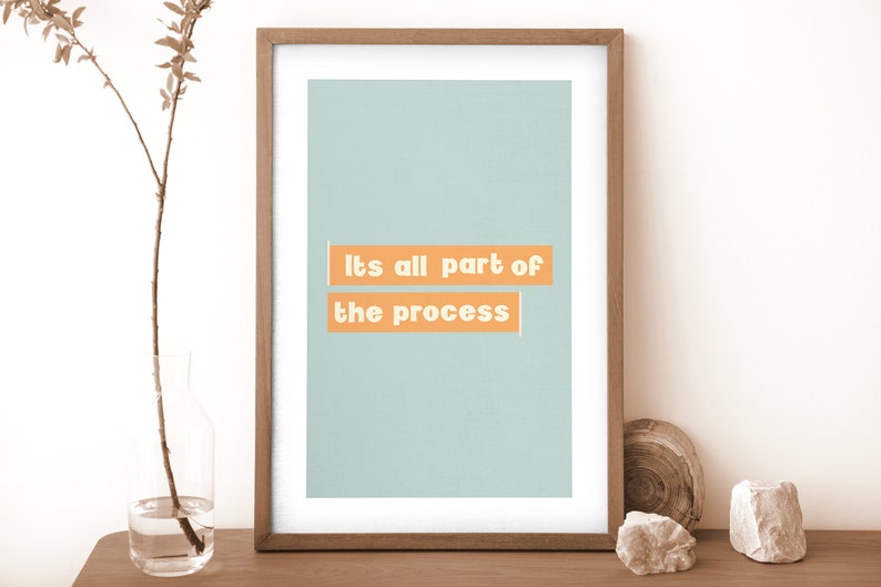 Its All Part of the Process |daily Affirmations Poster | Inspiring Wall ...