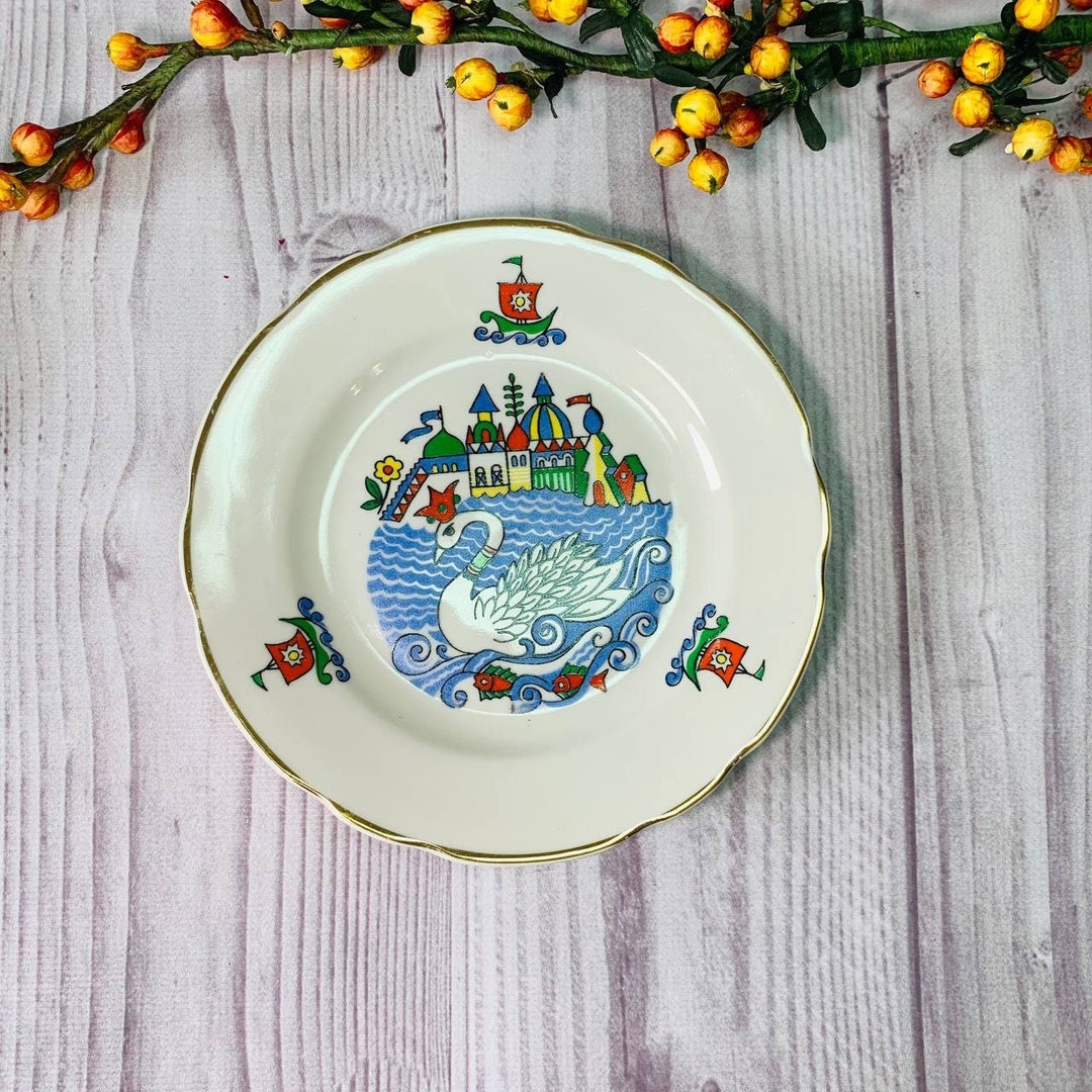 Porcelain Plate Princess Swan USSR Korostensky Factory,vintage ...