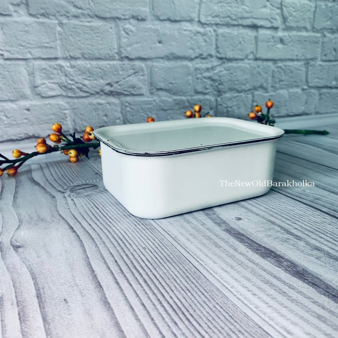 Soviet Vintage Enamelware Medium White Enamel Baking Pan, French Style ...