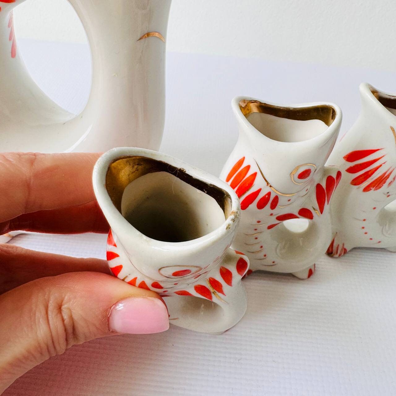 Fish Decanter Ukrainian Drinking Set Porcelain Fish Carafe Vodka ...