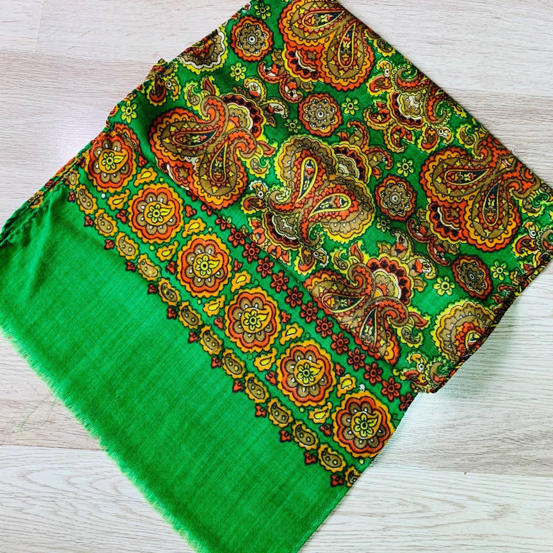 Beauty Unilateral Mans Neck Scarf Vintage Floral Ukrainian Romanian ...