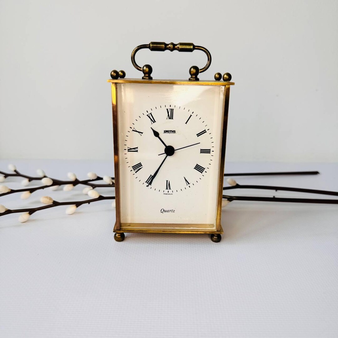 Vintage Gold Tone Carriage Clock: Quartz Desk Clock - Etsy