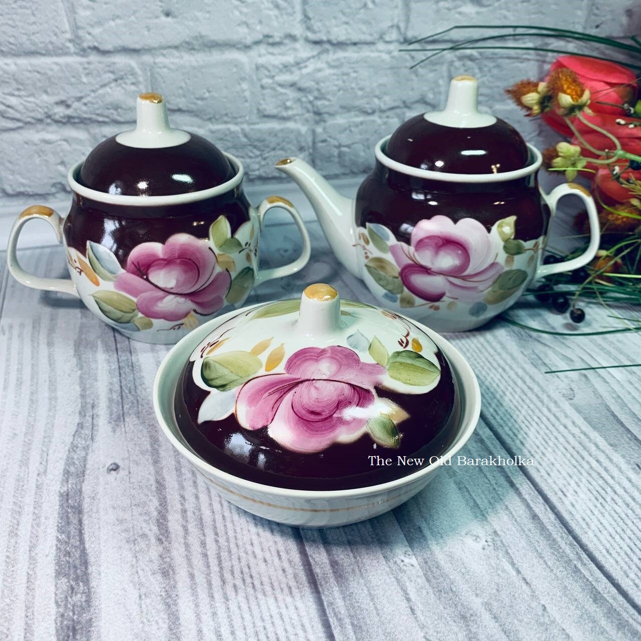 Vintage Soviet Porcelain Tea Set, Coffee Set, Vintage Porcelain Set, Tea Set, Soviet Tea Set ...