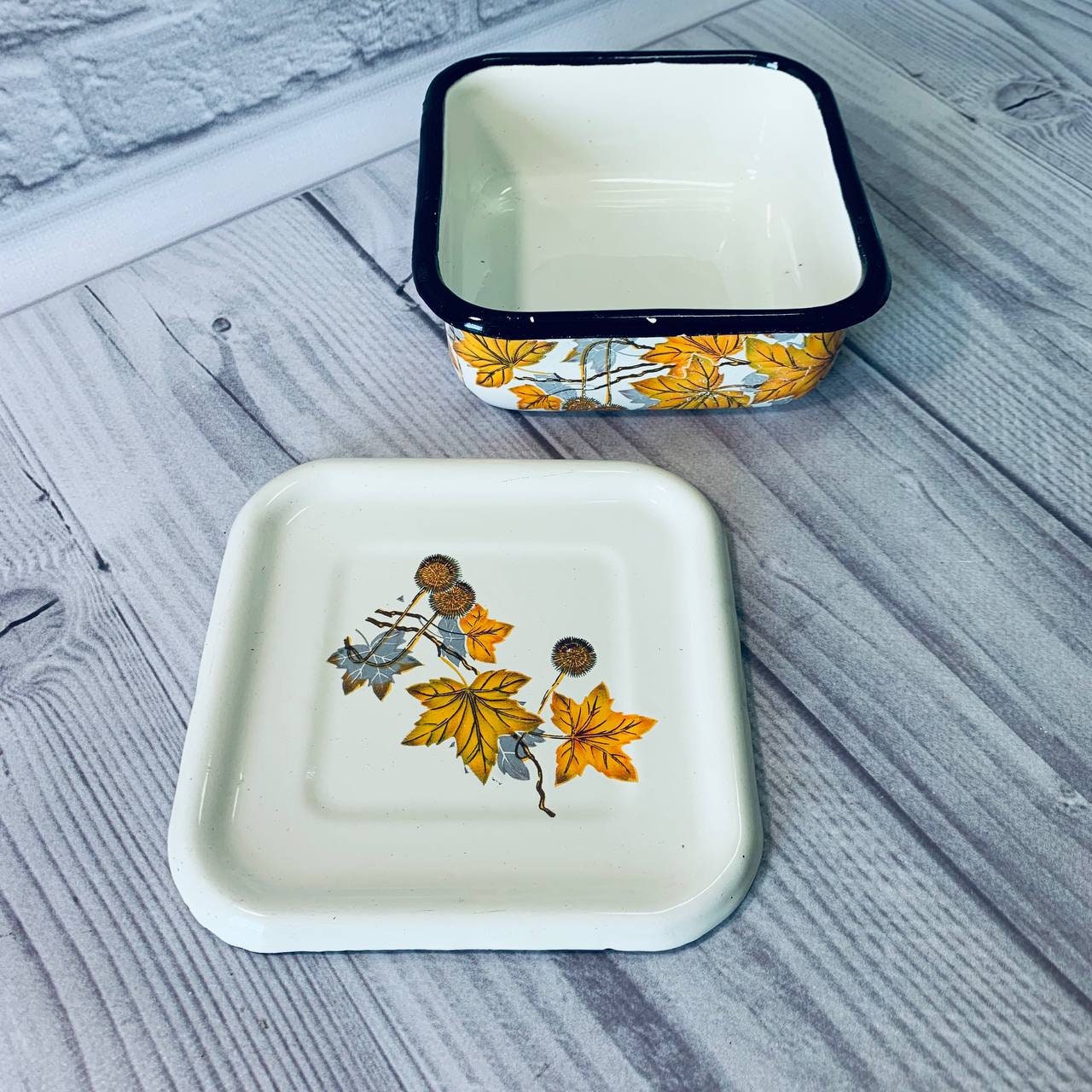 Soviet White Enamel Containers With Lid Food Storage Food Container ...